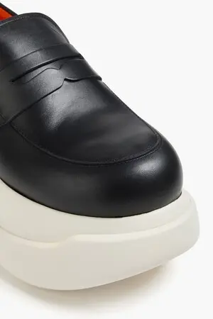 Marni Leather Platform Loafers - Black