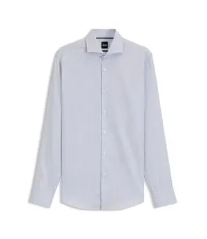 BOSS Wrinkle-resistant Slim-fit Shirt In Cotton Dobby