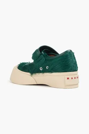 Marni Pablo Calf Hair Platform Sneakers - Emerald