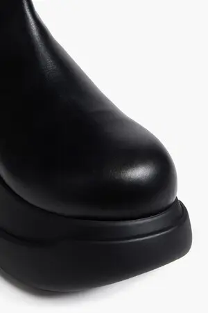 Marni Leather Platform Chelsea Boots - Black