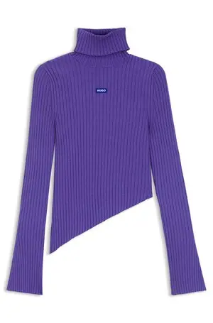 Hugo Logo-badge Sweater - Purple