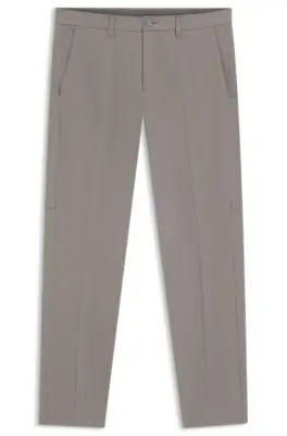 BOSS Slim-fit Water-repellent Stretch Pants - Light Grey
