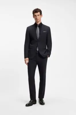 BOSS Cap-toe Leather Derby Shoes - Black