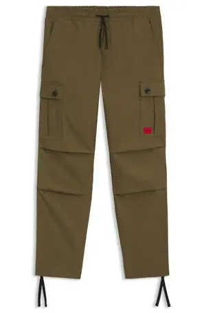 Hugo Slim-fit Ripstop Cargo Trousers - Light Green