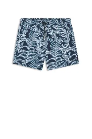 Hugo Printed Quick-dry Swim Shorts - Light Blue