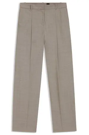 BOSS Regular-fit Trousers In Stretch-wool Sharkskin
