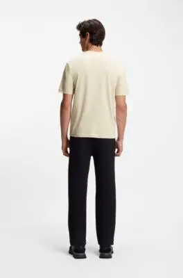 BOSS Structured-logo T-shirt In Cotton Jersey - White