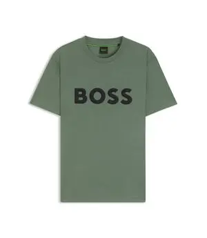 BOSS 3d-logo T-shirt In Cotton Jersey - Light Green