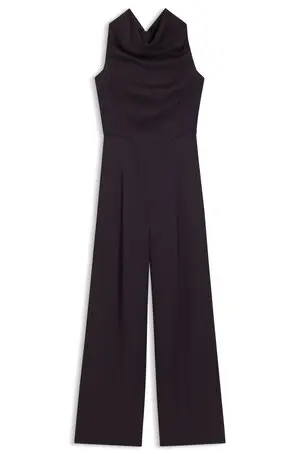 BOSS Sablé Jumpsuit With Draped Neckline - Light Purple