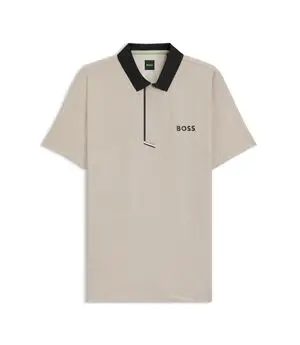 BOSS Paddy Polo Shirt In Quick-dry Stretch Jersey - Beige