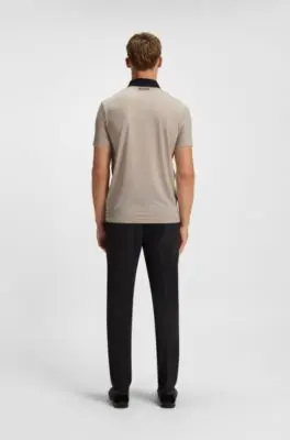 BOSS Paddy Polo Shirt In Quick-dry Stretch Jersey - Beige