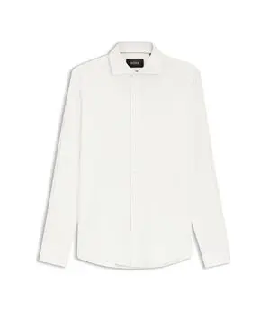 BOSS Slim-fit Shirt In An Italian-made Cotton Blend - White