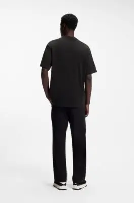 Hugo Embroidered-logo T-shirt In Cotton Jersey