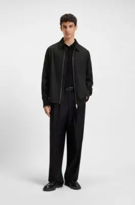 Hugo Regular-fit Shirt With Two-way Zip