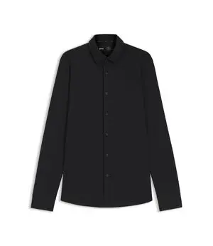 BOSS Slim-fit Shirt In A Performance-stretch Cotton Blend - Black