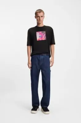 Hugo Colourful-artwork T-shirt In Cotton Jersey
