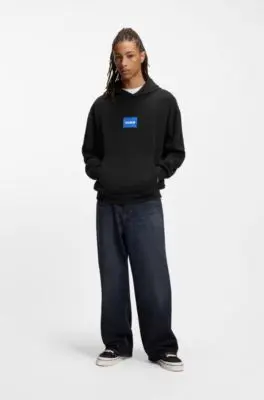 Hugo Cotton Terry Hoodie - Black