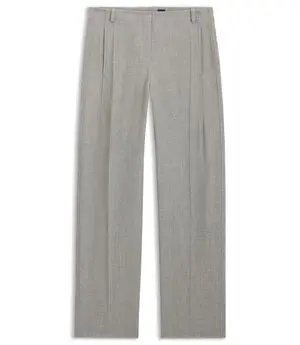 BOSS Regular-fit Trousers In Sharkskin Twill
