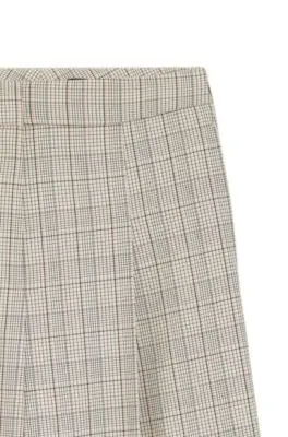 BOSS Checked Oversized-fit Trousers