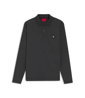 Hugo Stacked-logo Polo Shirt In A Cotton Blend