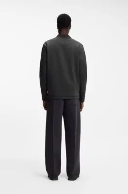 Hugo Stacked-logo Polo Shirt In A Cotton Blend