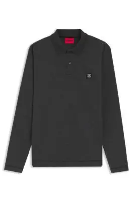 Hugo Stacked-logo Polo Shirt In A Cotton Blend