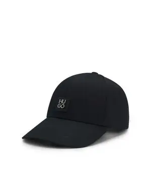 Hugo Cotton-twill Cap With Stacked Logo - Black