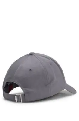 Hugo Cotton-twill Cap With Stacked Logo - Dark Grey