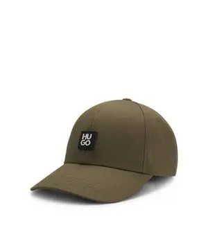 Hugo Cotton-twill Cap With Stacked Logo - Light Green