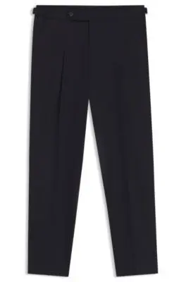 BOSS Tapered-fit Trousers - Dark Blue