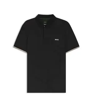 BOSS Bodymap-detail Polo Shirt With Quick-dry Performance - Black