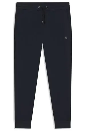 BOSS Cotton-blend Sweatpants With Double B Monogram - Dark Blue