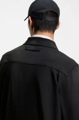 Hugo Oversized-fit Shirt In Faux Leather