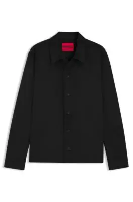 Hugo Oversized-fit Shirt In Faux Leather