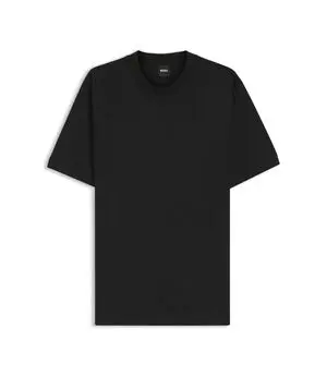 BOSS Regular-fit T-shirt In A Mercerised Cotton Blend - Black