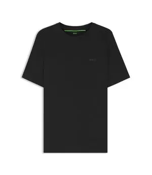 BOSS Logo-detail T-shirt In A Slim Fit - Black