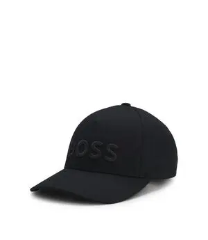 BOSS Cotton Twill Baseball Cap With Embroidered Logo - Black