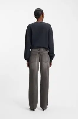 Hugo Straight-fit Jeans In Rigid Denim