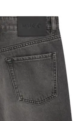 Hugo Straight-fit Jeans In Rigid Denim