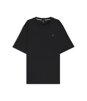 BOSS Regular-fit T-shirt In Mercerized Interlock Cotton - Black