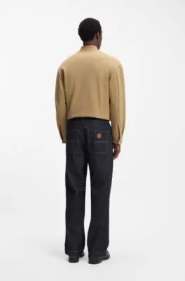 BOSS Regular-fit Jeans In Stretch Denim - Dark Blue