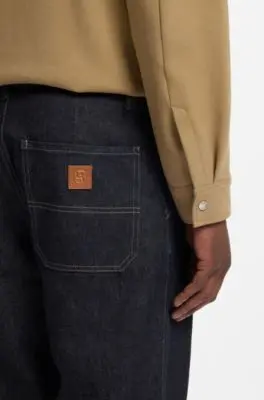 BOSS Regular-fit Jeans In Stretch Denim - Dark Blue