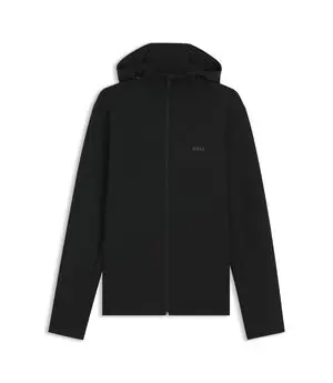 BOSS Zip-up Hoodie With Reflective Details - Black