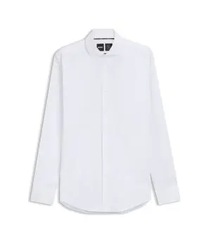 BOSS Slim-fit Shirt In Easy-iron Cotton-blend Poplin - White