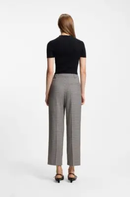 Hugo Houndstooth Straight-leg Trousers