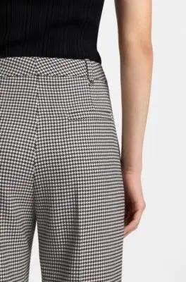 Hugo Houndstooth Straight-leg Trousers