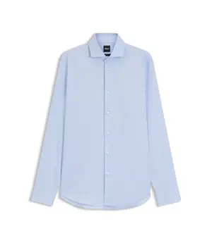 BOSS Regular-fit Stretch-twill Dress Shirt - Light Blue