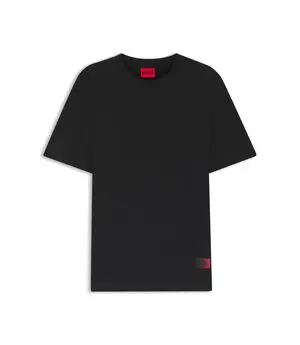 Hugo Gradient-logo T-shirt In Cotton Jersey - Black