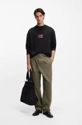 Hugo Gradient-logo Cotton Terry Sweatshirt