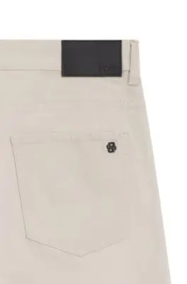 BOSS Delaware Trousers In Stretch-cotton Canvas - Light Grey